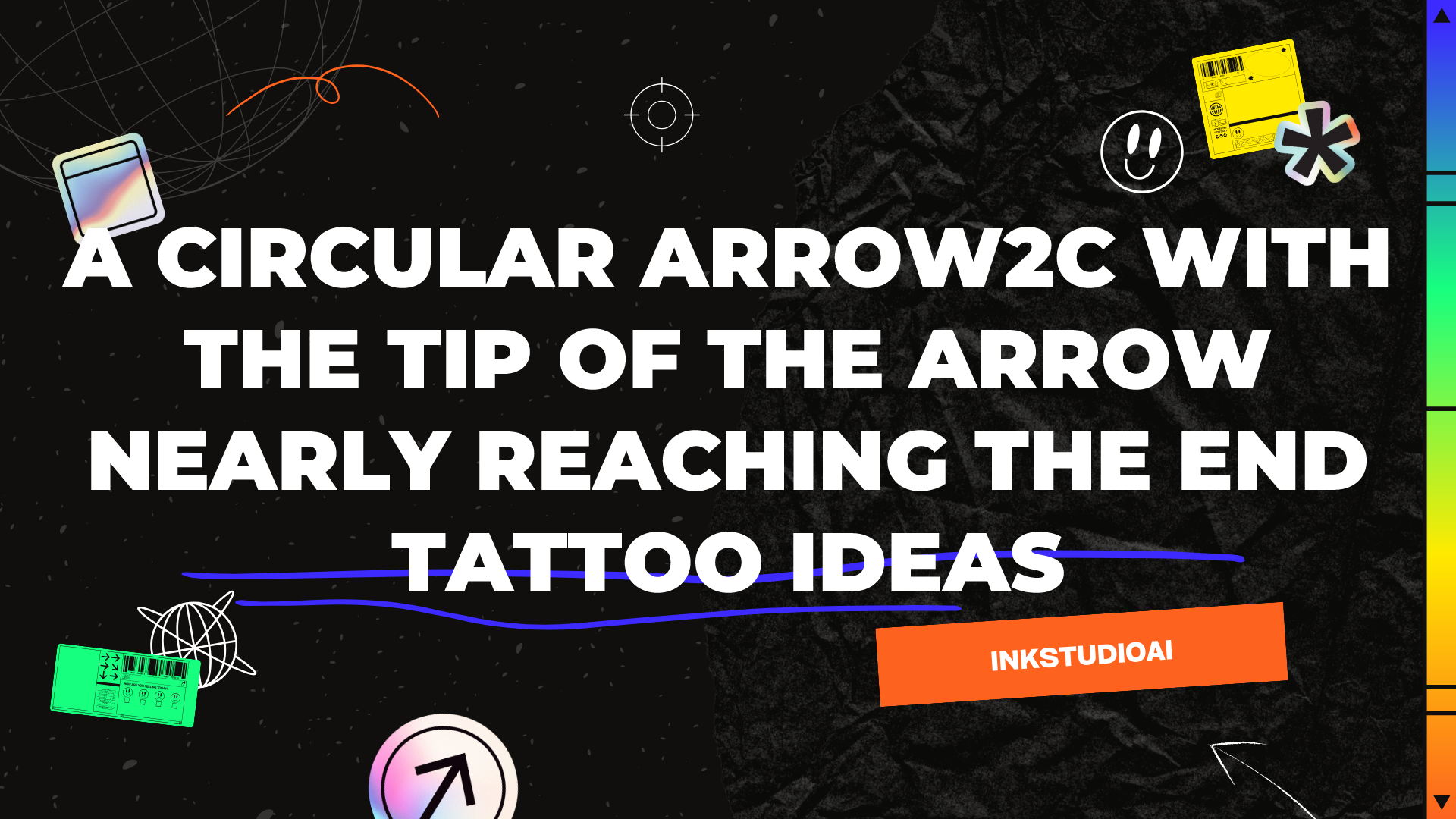 A circular arrow2c with the tip of the arrow nearly reaching the end ...