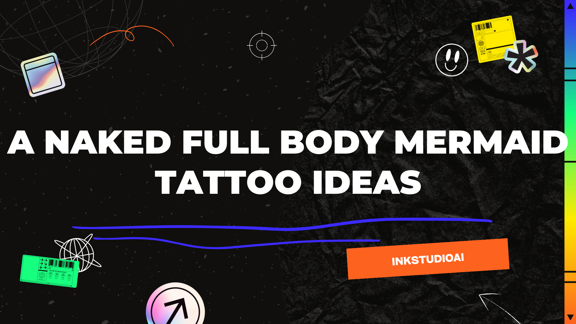 A naked full body mermaid tattoo idea - made by Ink Studio AI