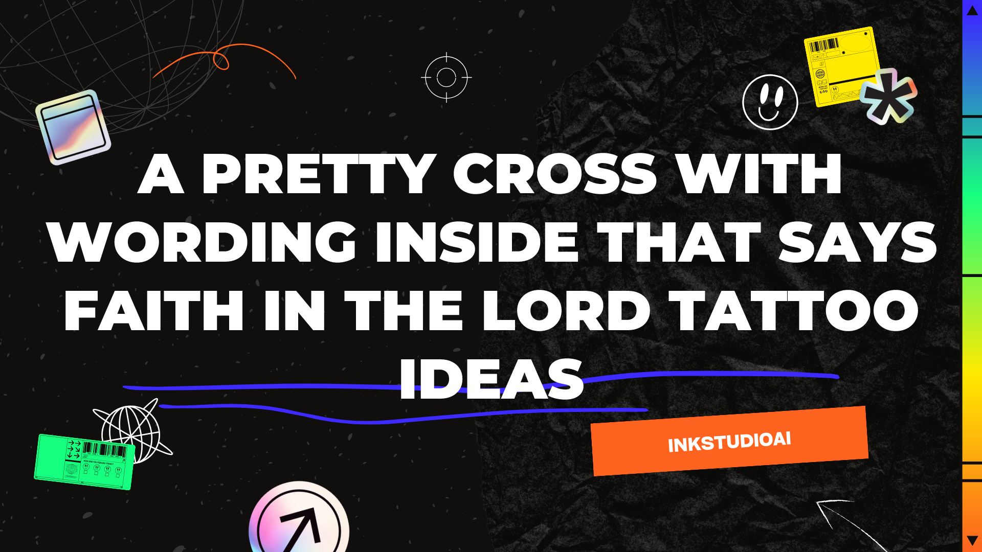 A pretty cross with wording inside that says faith in the lord tattoo ...