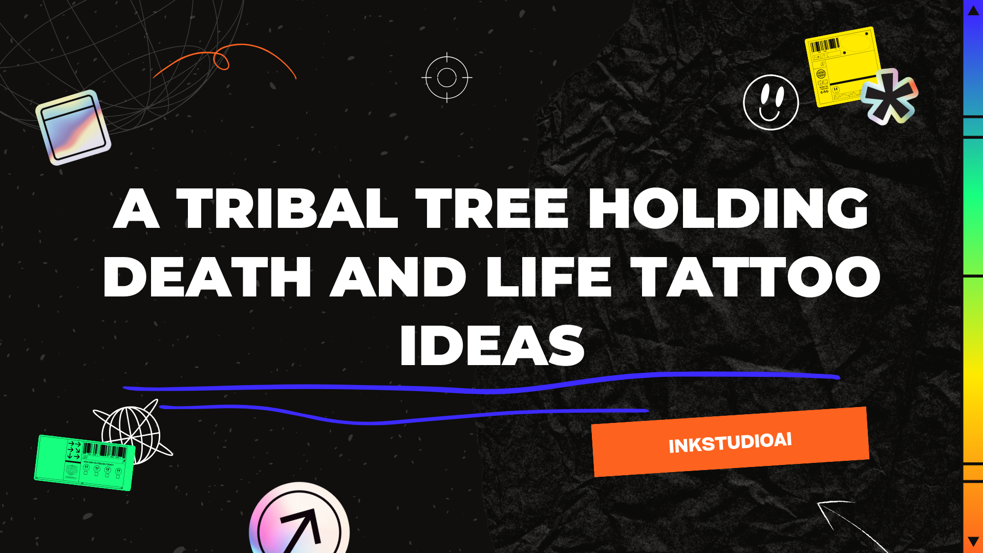 A tribal tree holding death and life tattoo idea - made by Ink Studio AI