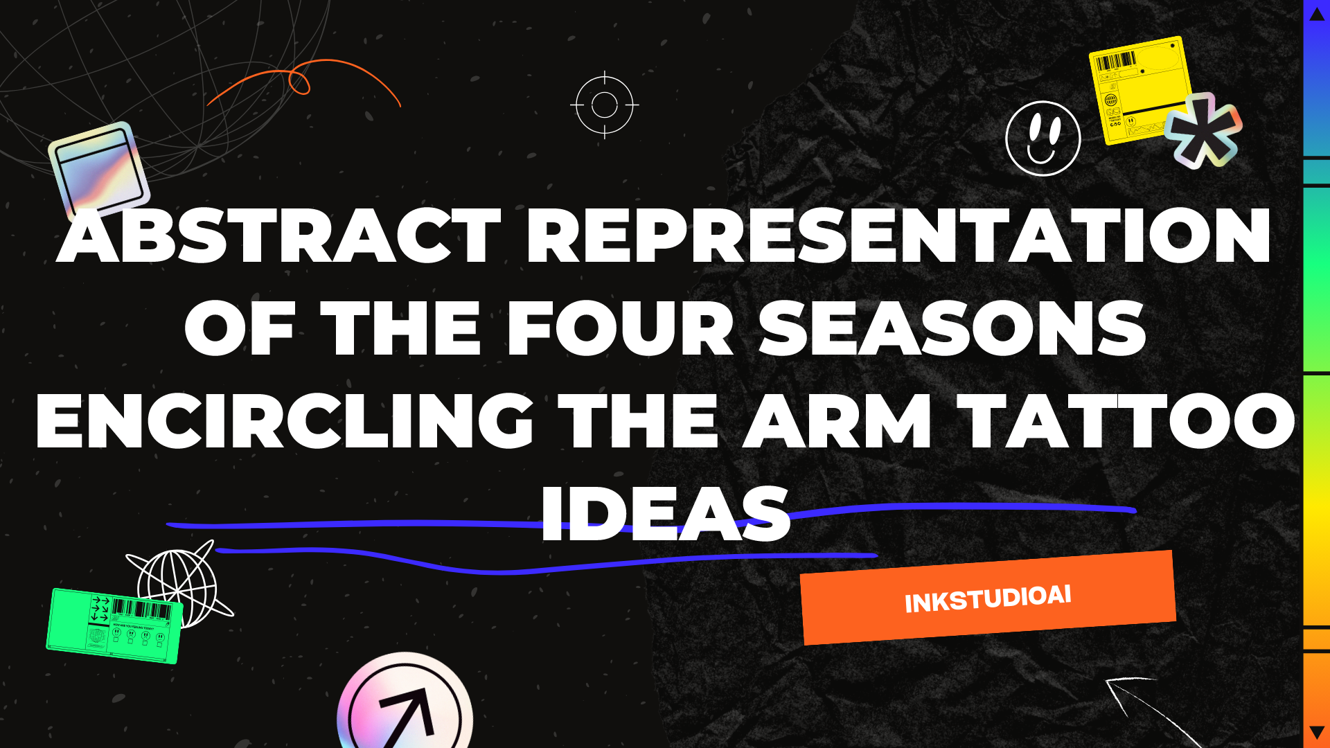 Abstract representation of the four seasons encircling the arm tattoo ...