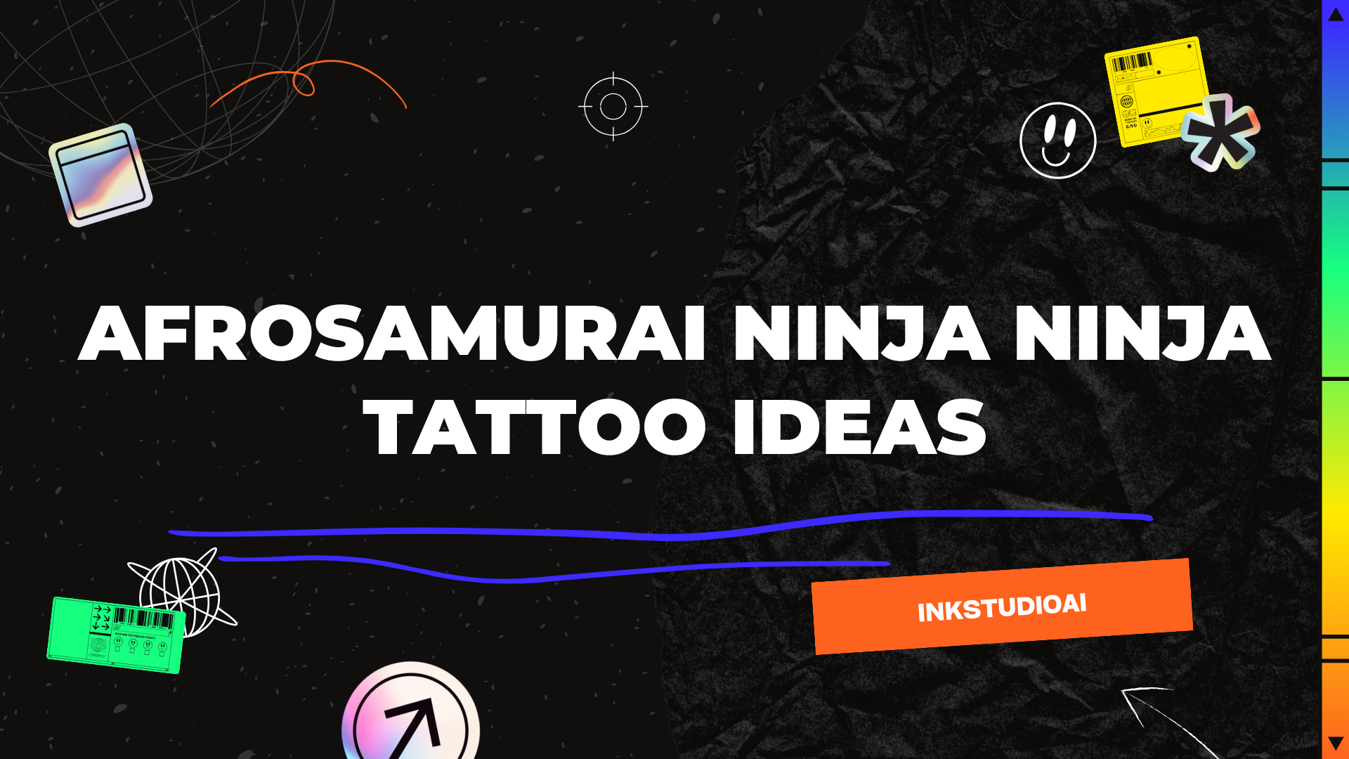 Afrosamurai ninja ninja tattoo idea - made by Ink Studio AI