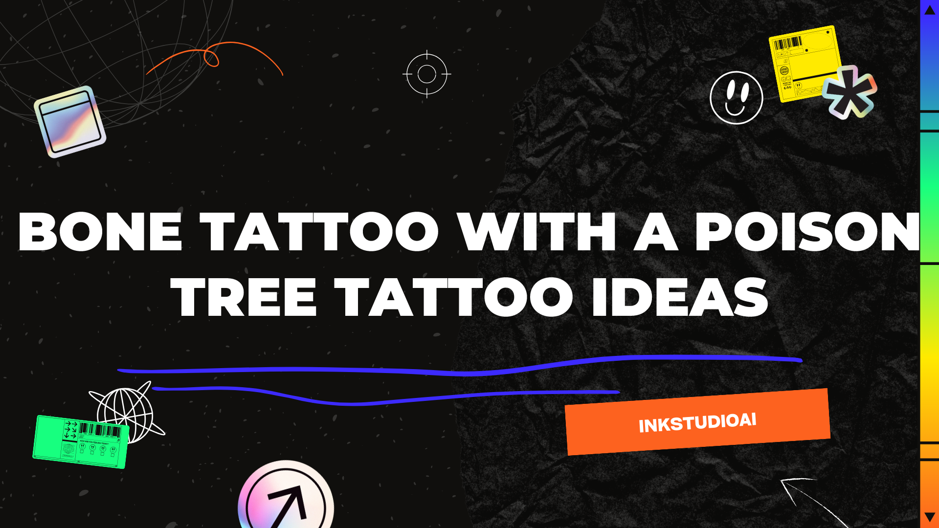 Bone tattoo with a poison tree tattoo idea - made by Ink Studio AI
