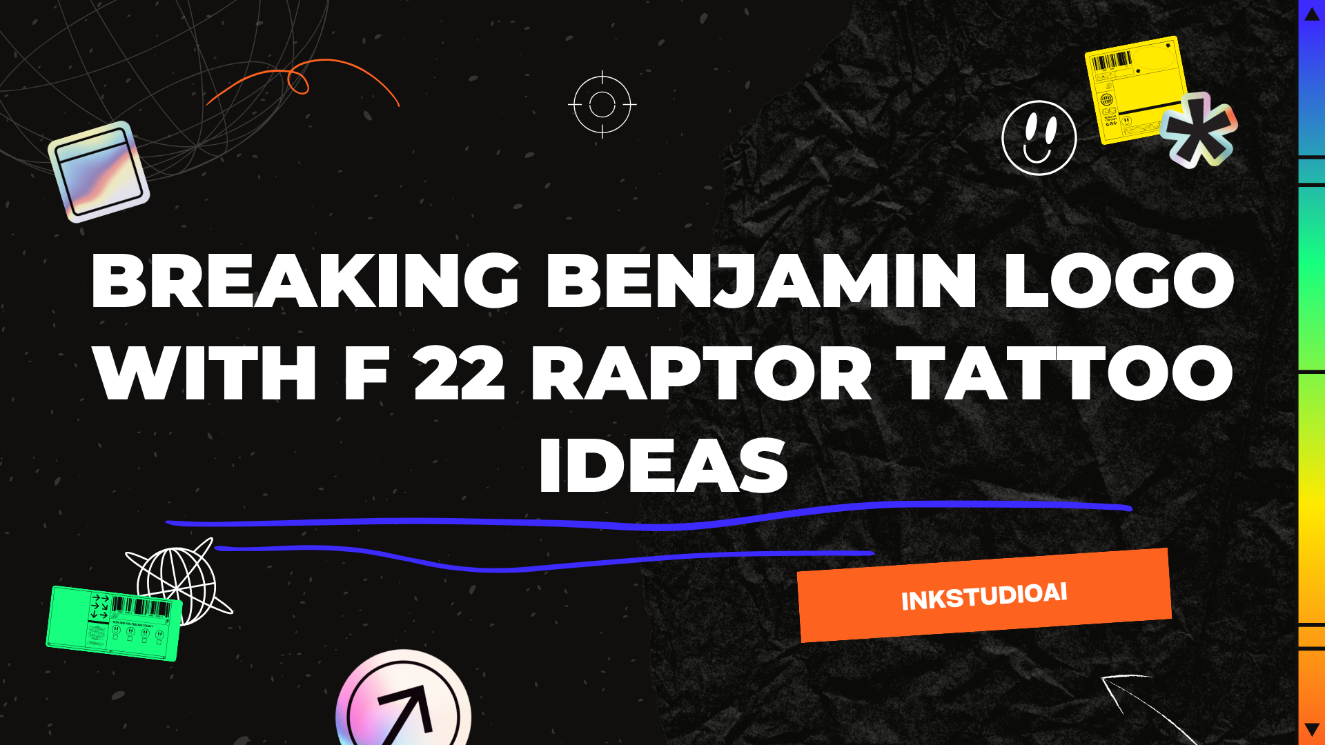 Breaking benjamin logo with f 22 raptor tattoo idea - made by Ink Studio AI