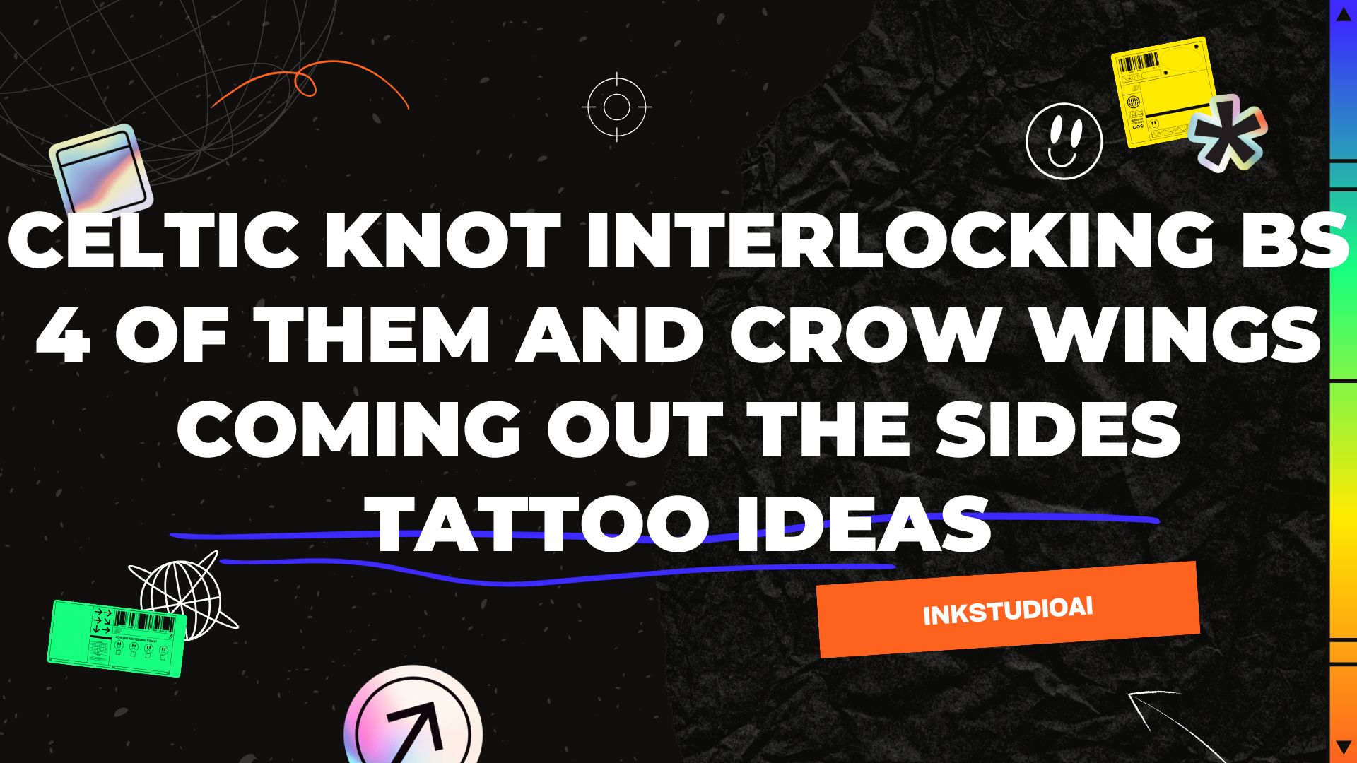 Celtic knot interlocking bs 4 of them and crow wings coming out the ...