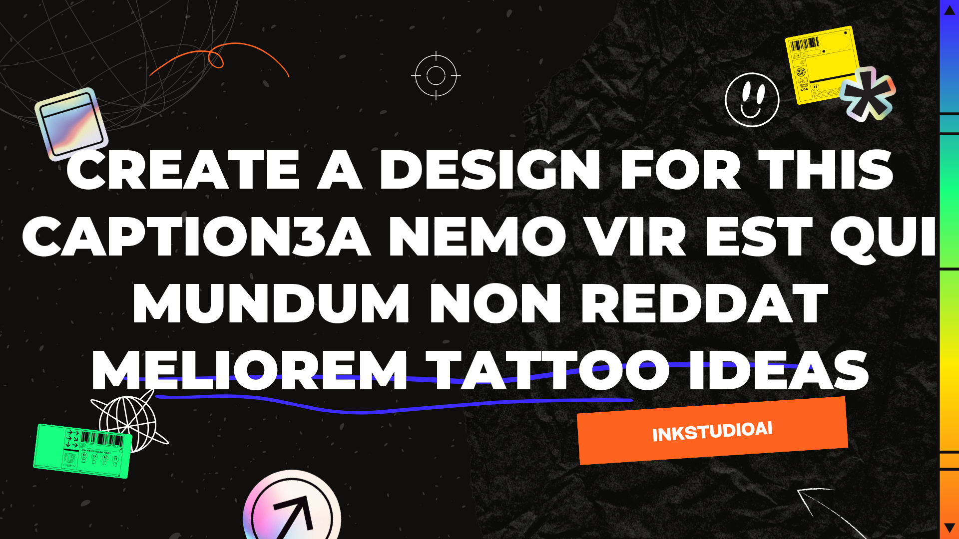 Create a design for this caption3a nemo vir est qui mundum non reddat ...