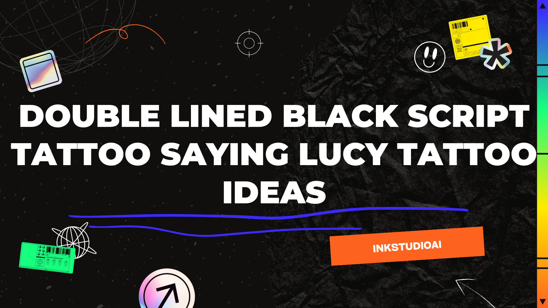 Double lined black script tattoo saying lucy tattoo idea - made by Ink ...