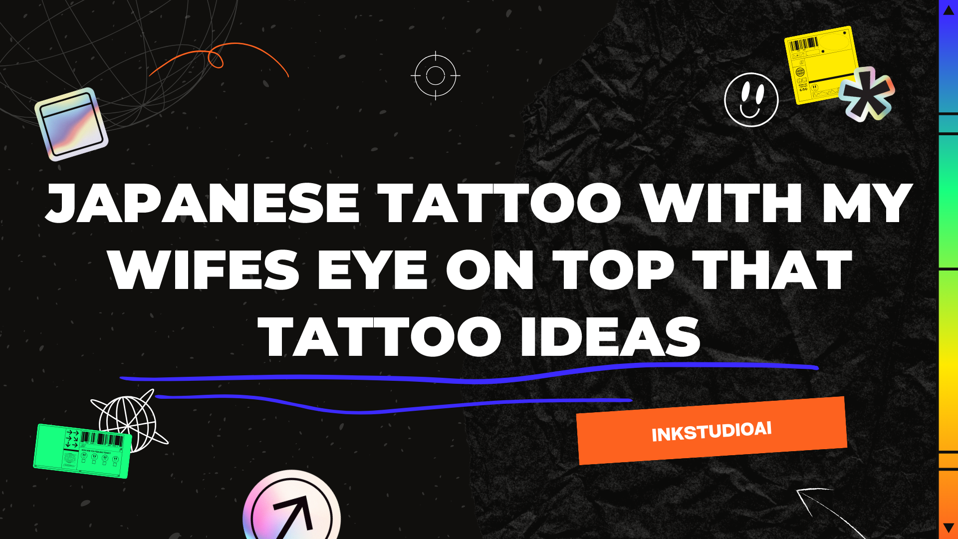 Japanese tattoo with my wifes eye on top that tattoo idea - made by Ink ...