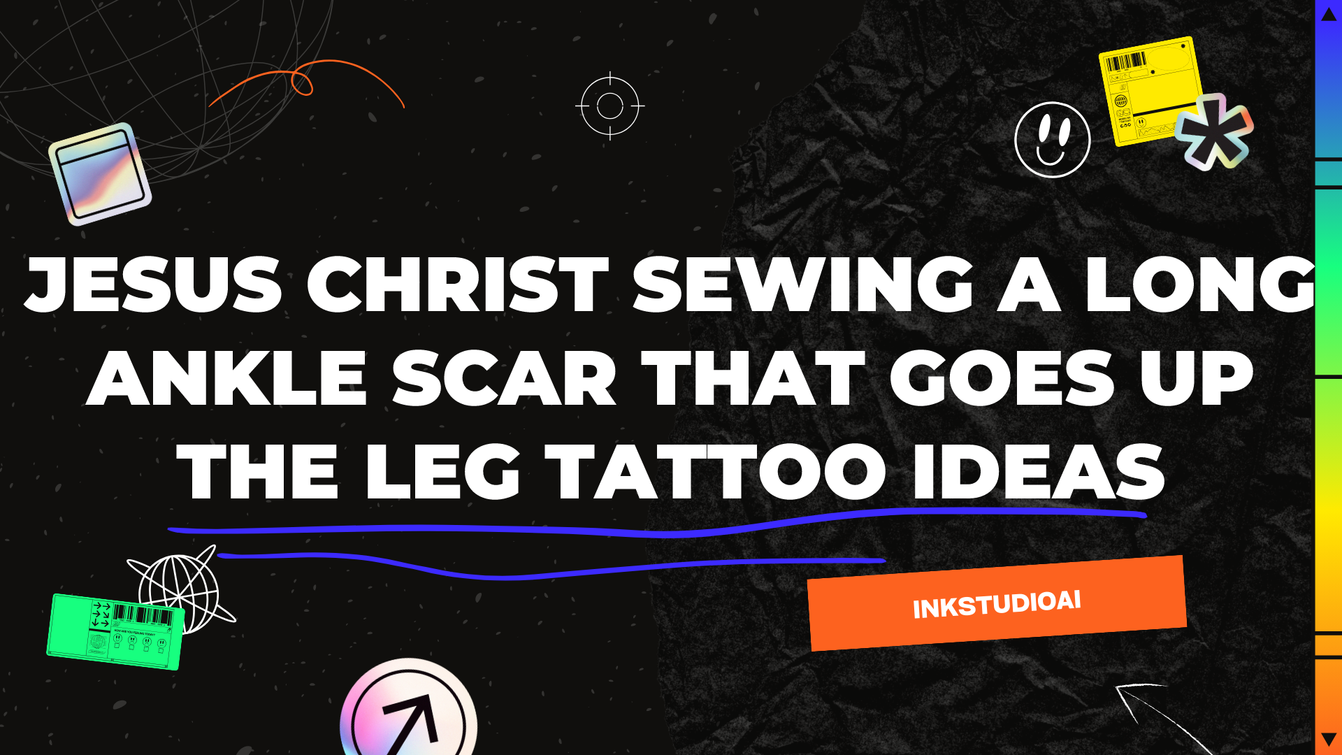 Jesus christ sewing a long ankle scar that goes up the leg tattoo idea ...