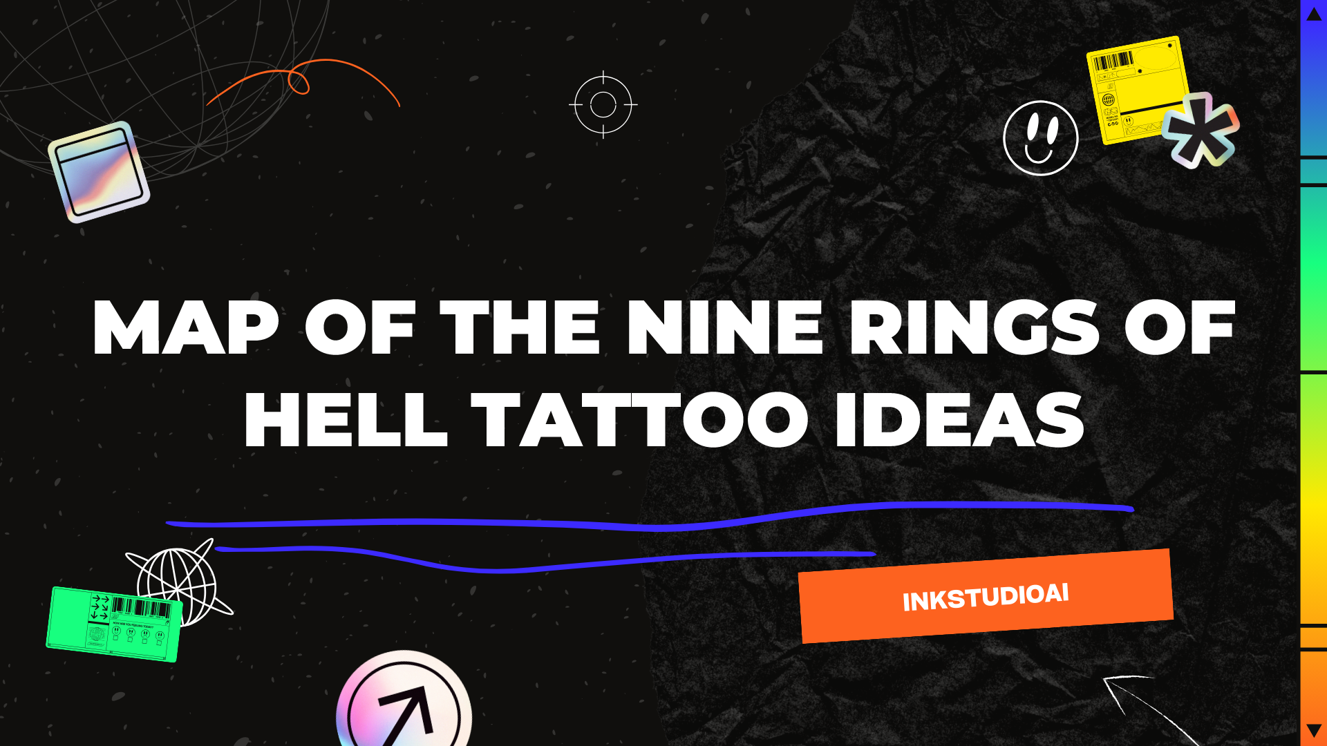 Map of the nine rings of hell tattoo idea - made by Ink Studio AI