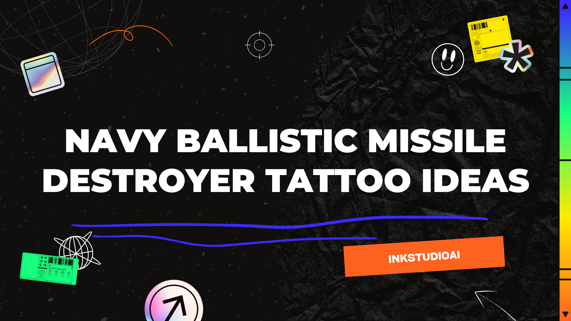 Navy ballistic missile destroyer tattoo idea - made by Ink Studio AI
