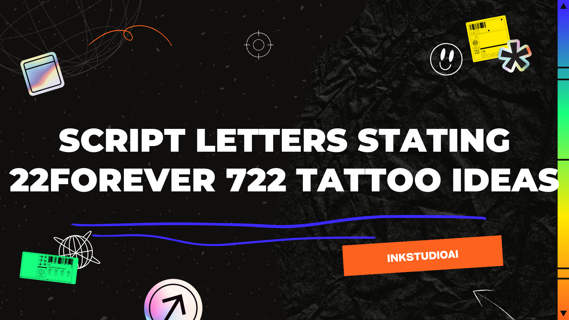 Script letters stating 22forever 722 tattoo idea - made by Ink Studio AI