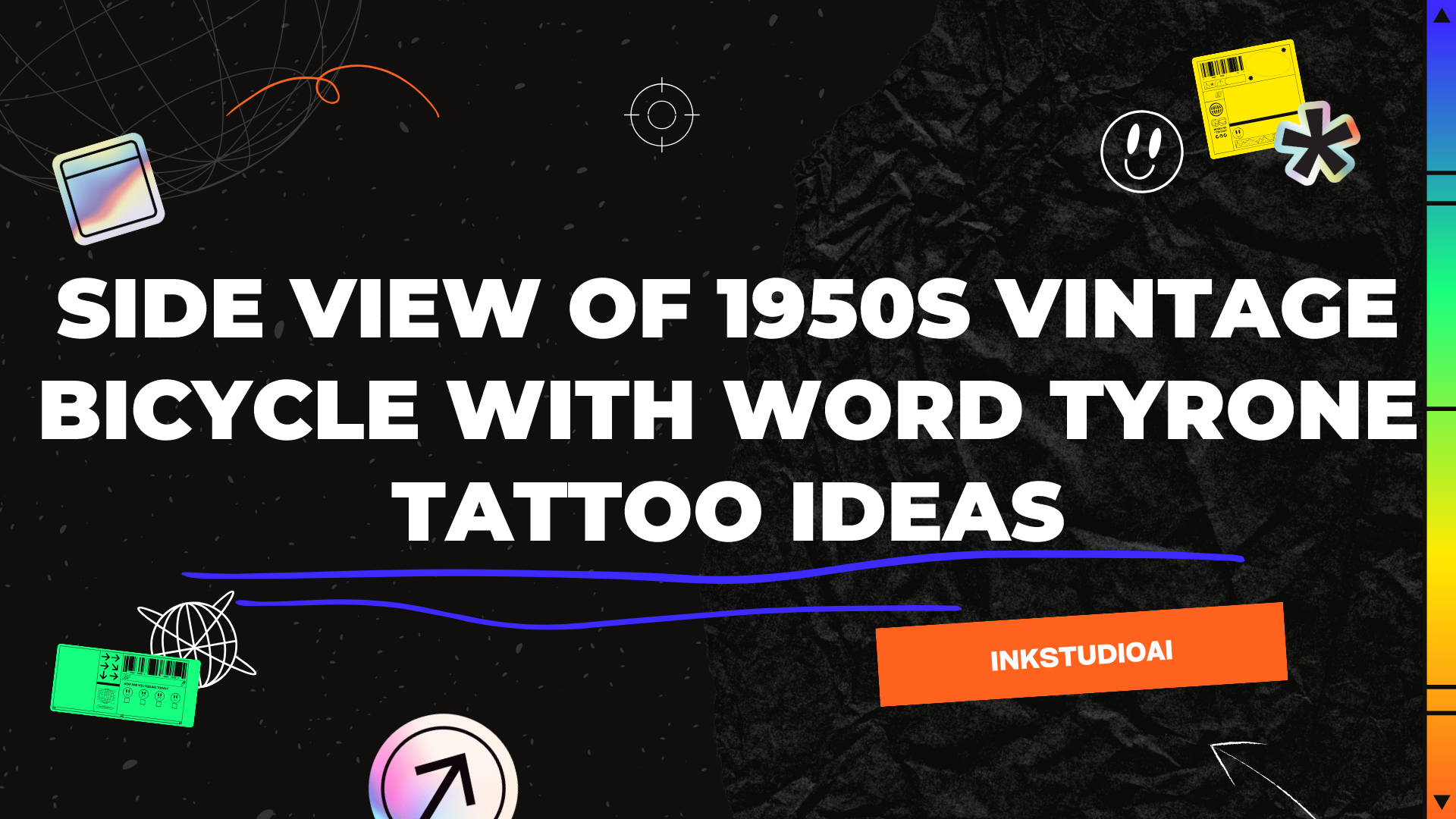 Side view of 1950s vintage bicycle with word tyrone tattoo idea - made ...