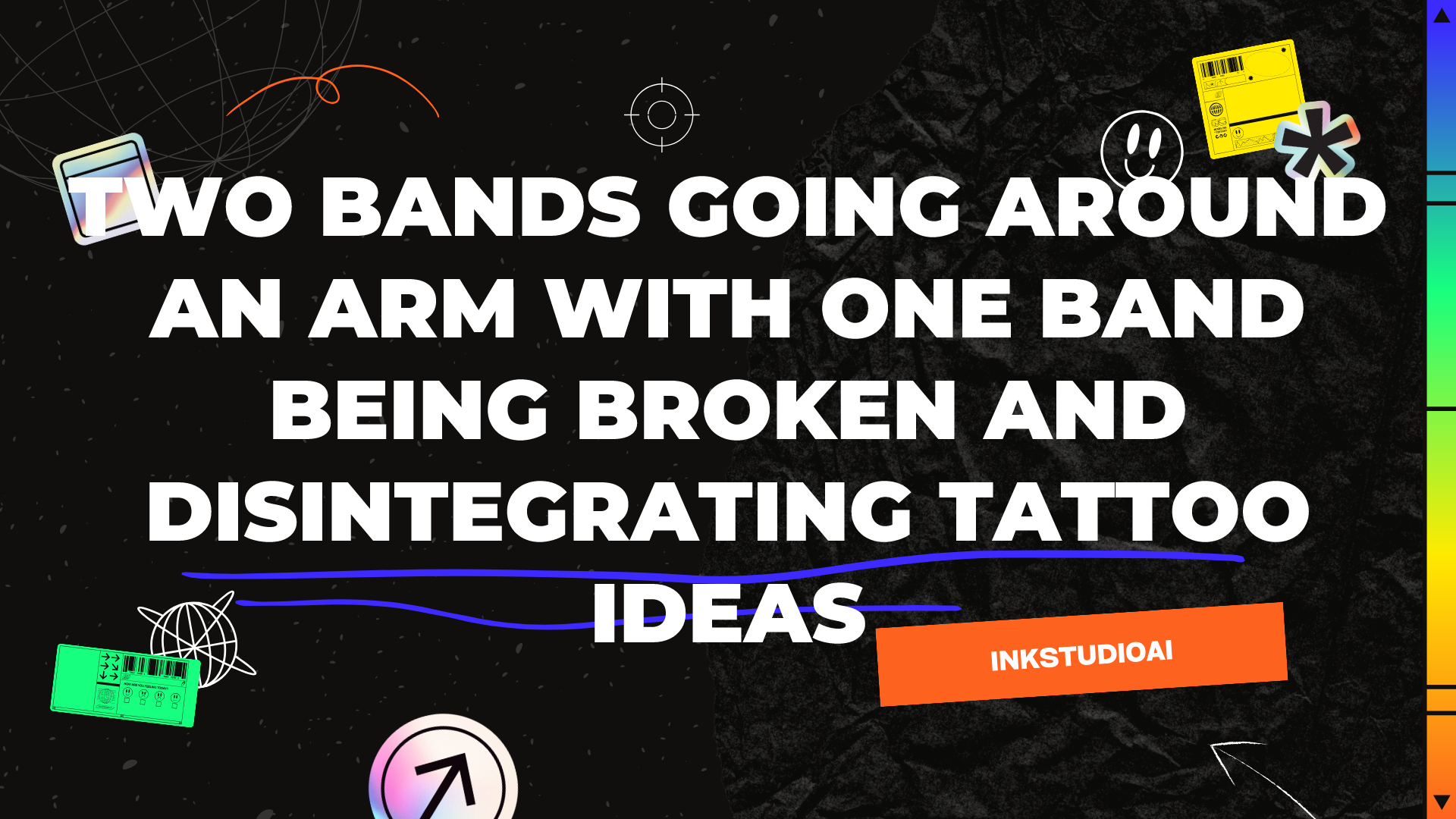 Two bands going around an arm with one band being broken and ...