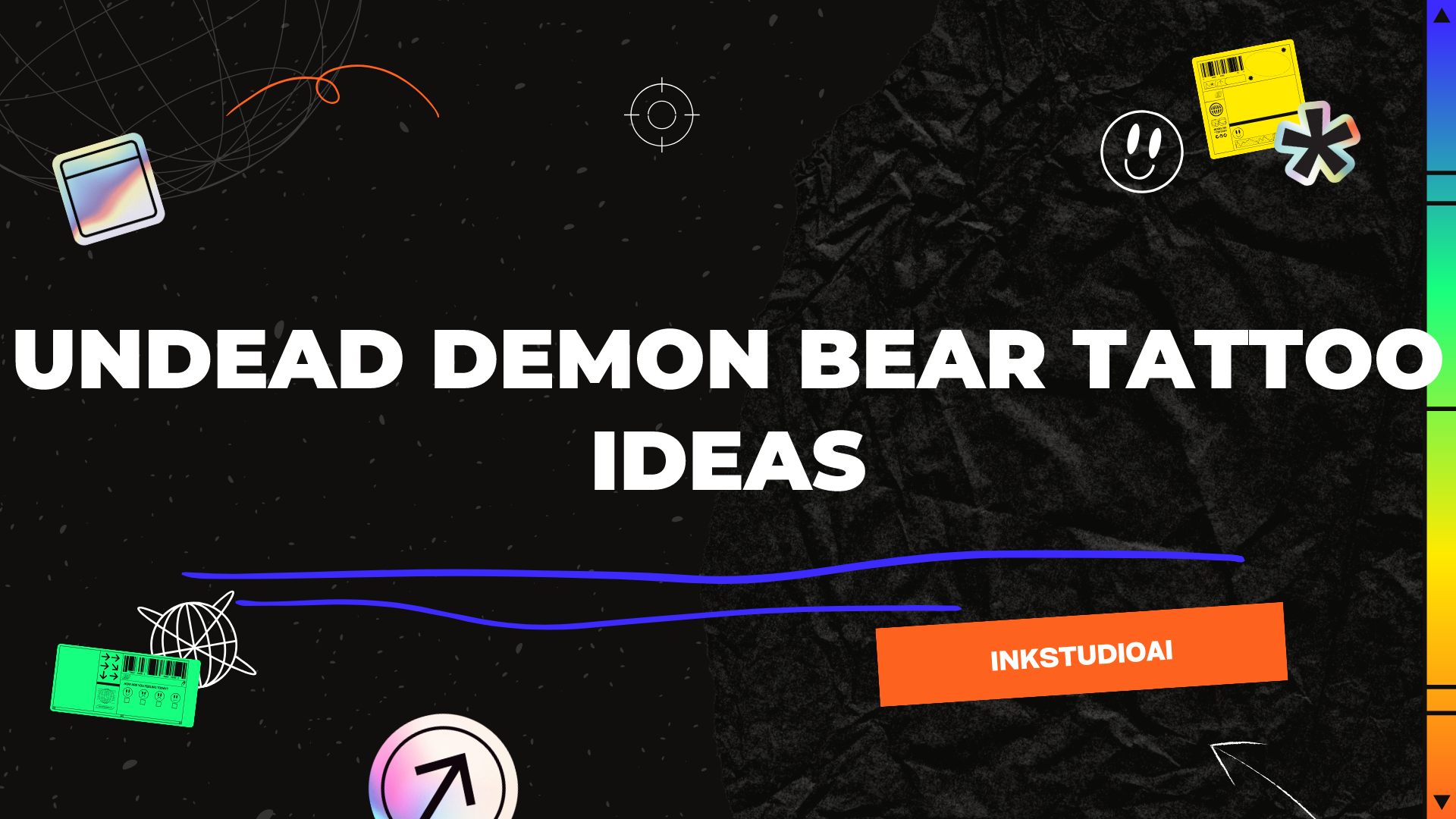Undead demon bear tattoo idea - made by Ink Studio AI